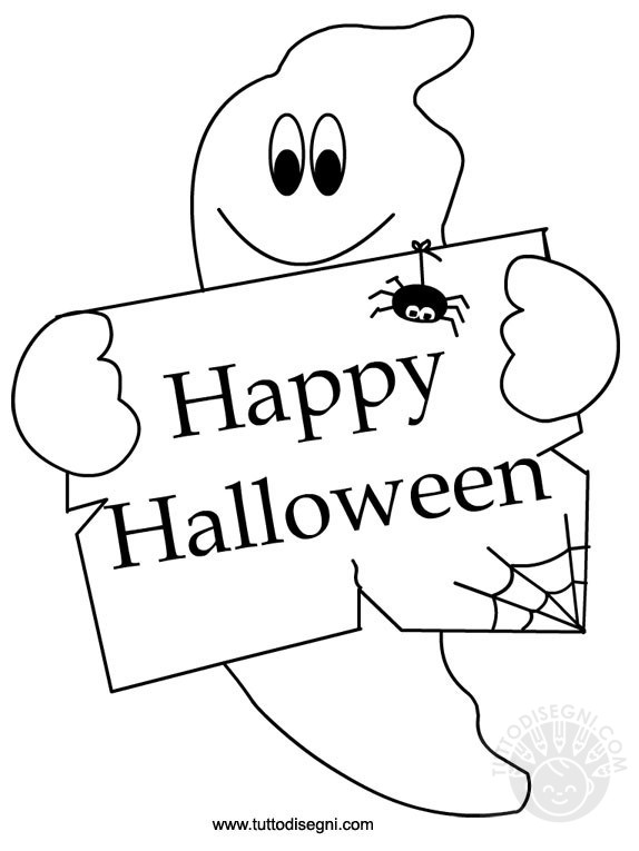 Fantasmi di Halloween da colorare - TuttoDisegni.com